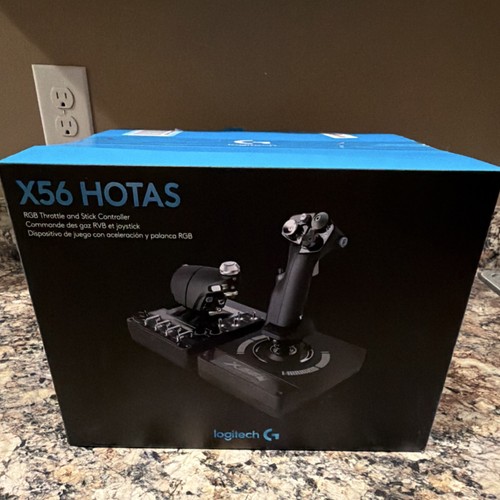 Logitech X56 HOTAS RGB Lighting Ergonomic Wired USB Flight Stick Black ...