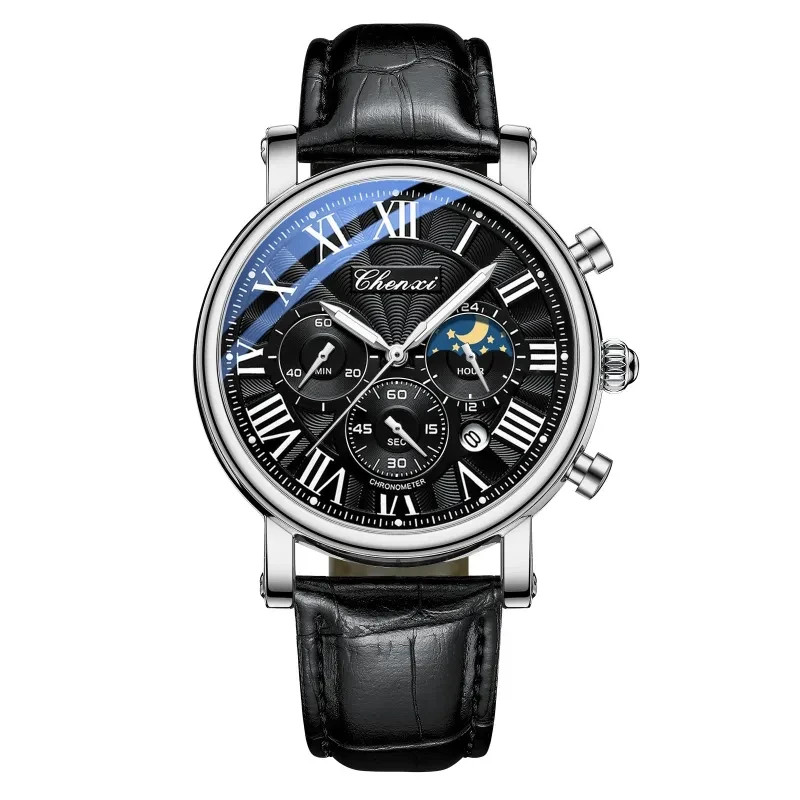 CHENXI Multifunctional Men's Business Moon Phase Calendar Waterproof ...