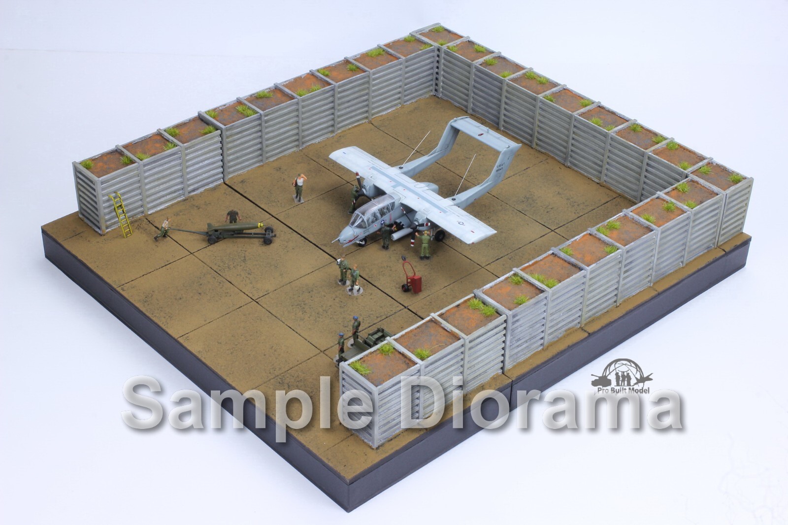 USAF Airfield with steel revetment wall diorama Vietnam war 1:72 Pro ...