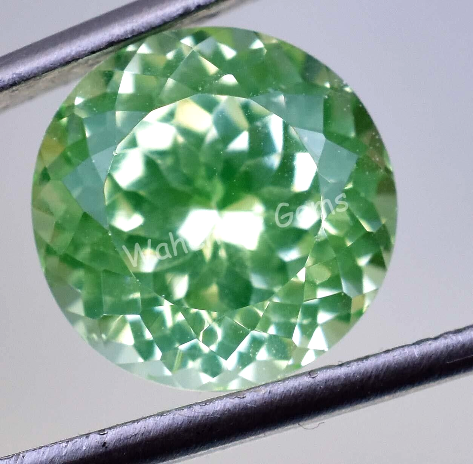8.80 Ct Natural Green Peridot Round Shape VVS Pak Gemstone AGL ...