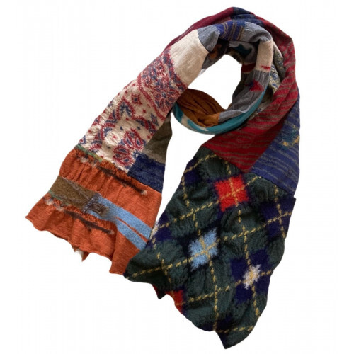 KAPITAL KOUNTRY felted wool hippie patchwork scarf stole Capital ...