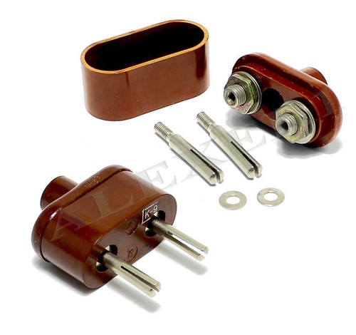 20pcs Electrical Plug 250V 15A Vintage Bakelite Brown Soviet Era WD1 ...