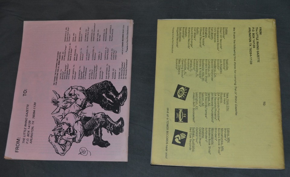 Lil Rhino Gazette music fanzine #22 and #24 1994 Skatenigs Exene ...