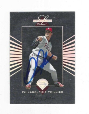 Signed DANNY JACKSON Philadelphia Phillies 1994 Donruss Leaf Card #137 ...