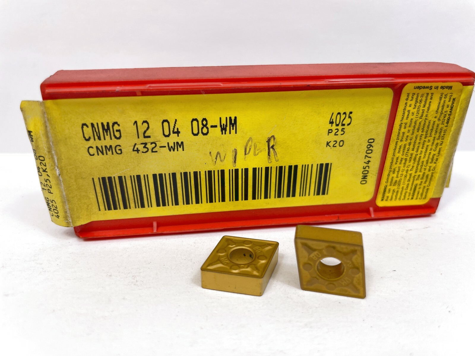 SANDVIK CNMG 432-WM CNMG120408-WM Carbide Inserts Grade 4025 2pcs for ...