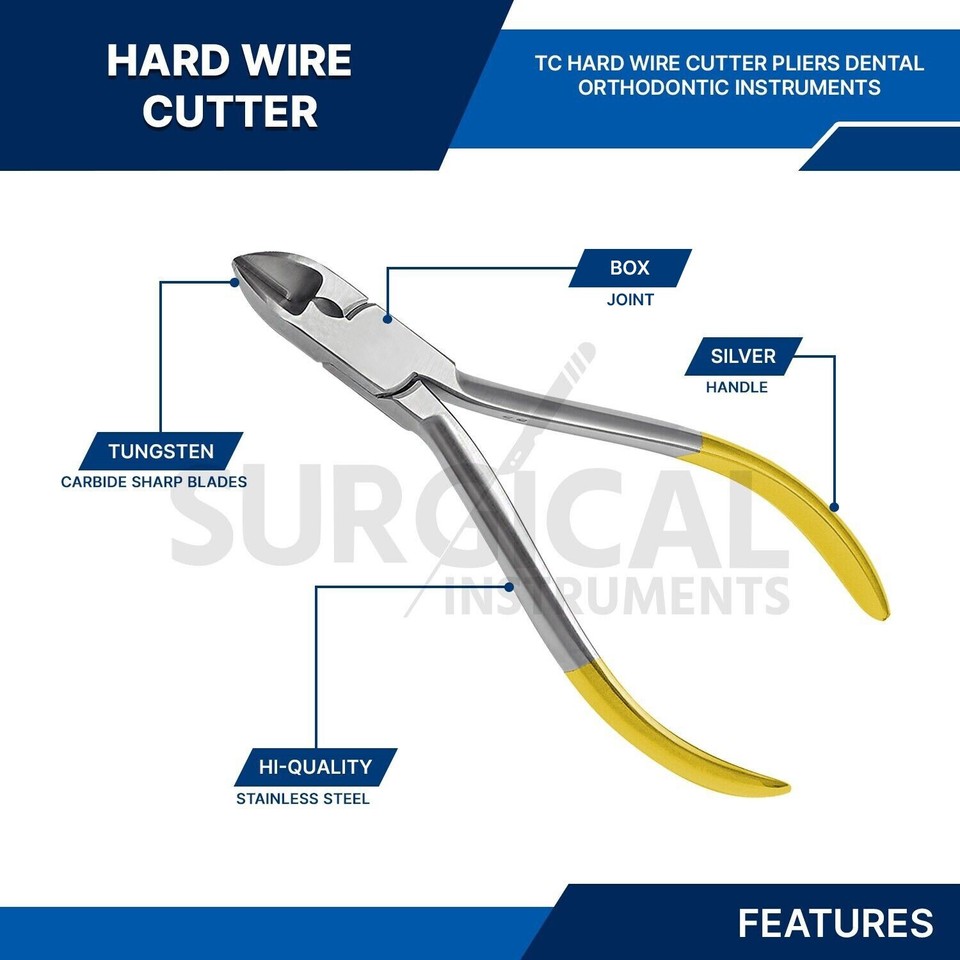 Hard Wire Cutter Orthodontic Ortho Dental Instruments - 15 Degree Curve ...
