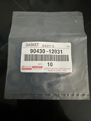 Genuine OEM Toyota 10 Replacement Oil Drain Plug Gaskets 90430-12031 ...