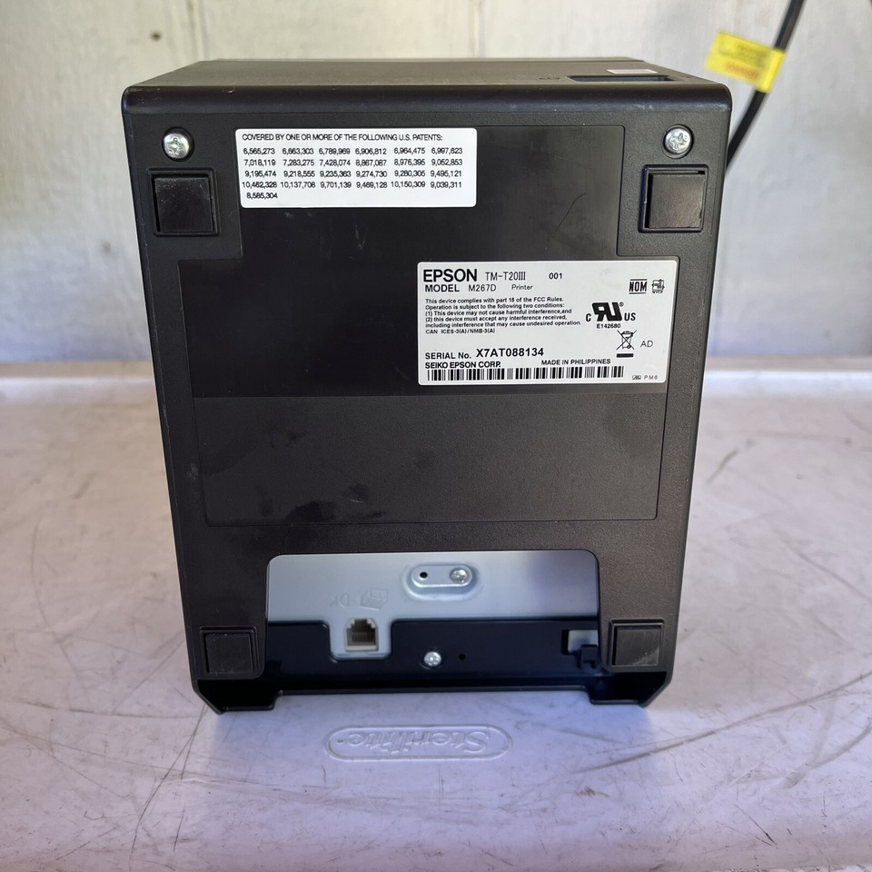 Epson TM-T20III M267D Point Of Sale Receipt Printer USB Serial J7 | eBay