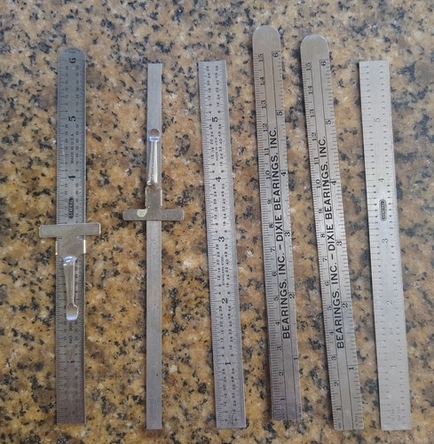 🗽6" SCALES SET OF 6 MACHINIST/ TOOLMAKER | eBay
