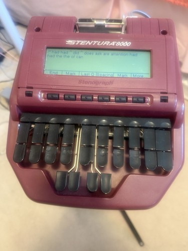 Stenograph Stentura 8000 Court Reporting Machine and realtime cable ...