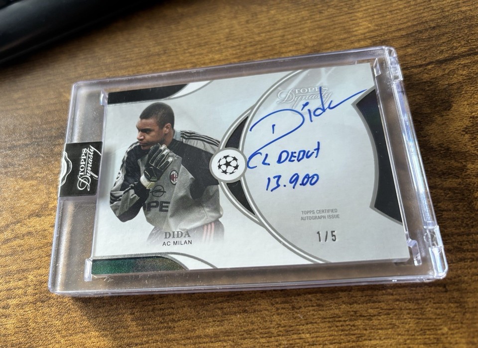 2024-25 Topps Dynasty UCC UEFA DIDA DEBUT DAY INSCRIPTION BLACK ON CARD ...