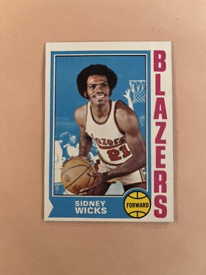 1974-75 Topps #175 Portland Trail Blazers Sidney Wicks NRMT Condition ...