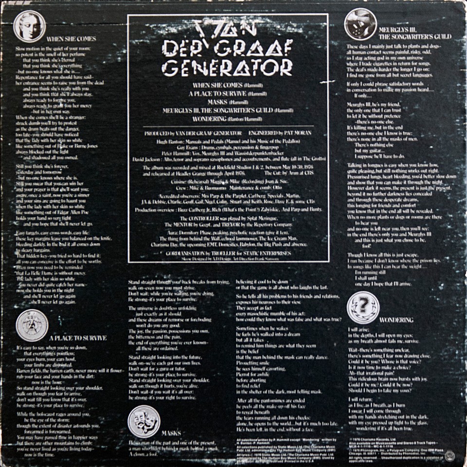 Prog Rock - Van Der Graaf Generator – World Record - USA 1st Pressing ...