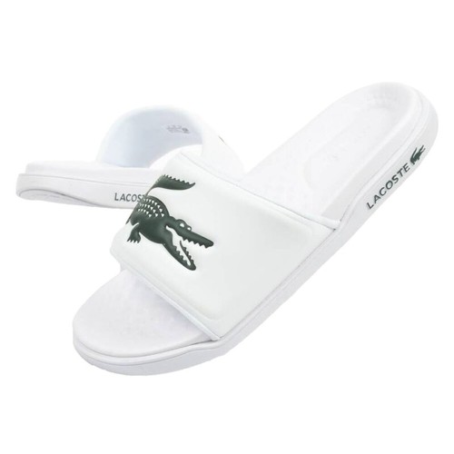 Lacoste Croco Dualiste 201R5 flip-flops 743CMA00201R5 white | eBay