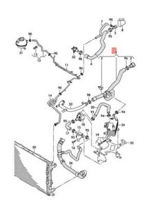 NEW AUDI Q3 8UB 8UG COOLANT HOSE WITH QUICK RELEASE COUPLING ...