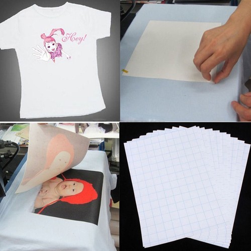 5pcs For Dark/Light Cloth T-Shirt Print Iron-On Heat Transfer Paper ...