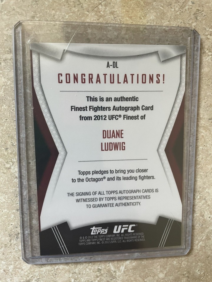 2012 Topps UFC Finest - Fighter Autographs Refractor #A-DL Duane Ludwig ...