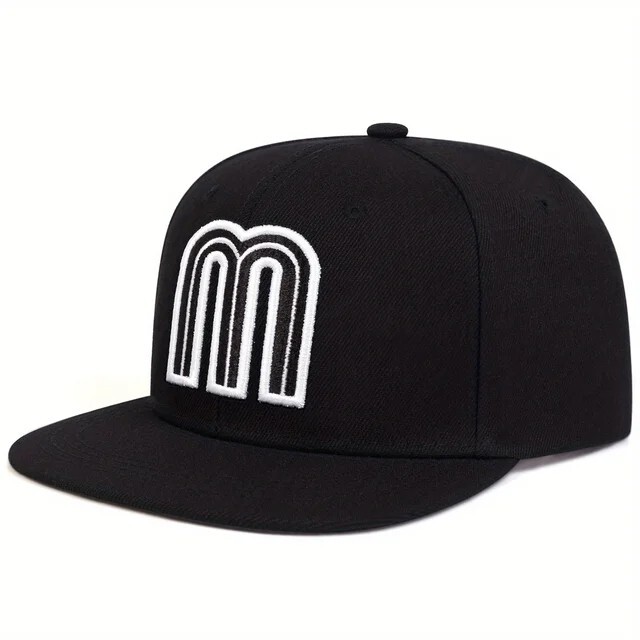 Mexico Baseball Cap Letter M With Embroidered Flag Flat Brim Snapback ...