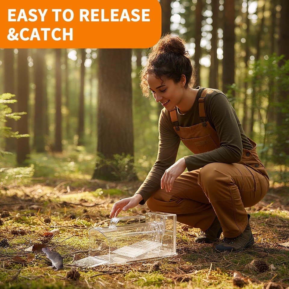 2025 Humane Mouse Trap,Sensitive Catch and Release Mouse Trap Indoor ...