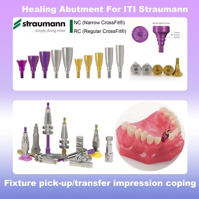 Straumann Implant Healing Abutments/Transfer Impression Tray Lab Analog ...