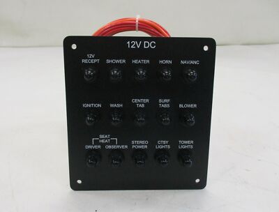 MASTERCRAFT 12 VOLT DC CIRCUIT BREAKER PANEL 241-05232-P MARINE BOAT | eBay