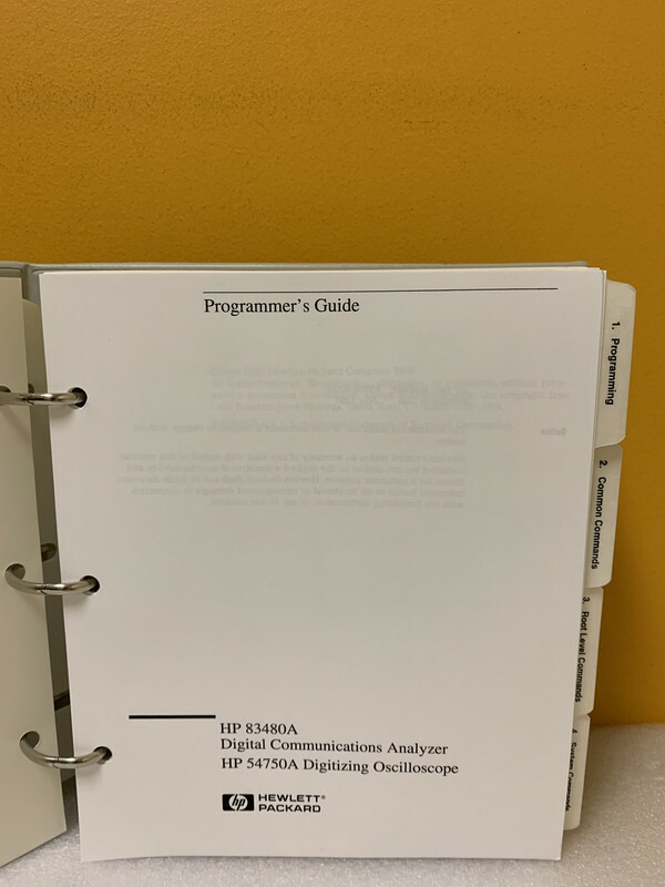 HP 83480A Communications Analyzer + 54750A Oscilloscope Programmer's ...