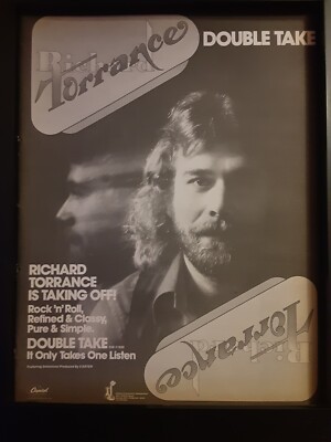 Richard Torrance Double Take Rare Original Promo Poster Ad Framed! | eBay
