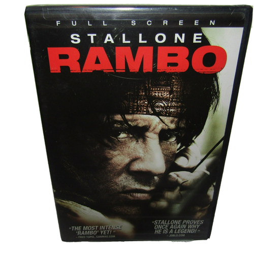 Rambo DVD 2008 Remake Sylvester Stallone Movie Full Screen Brand New ...