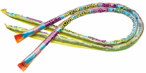 Zed Candy MEGA SOUR GUM ROPE Powder Filled Novelty Party Sweets (pack ...