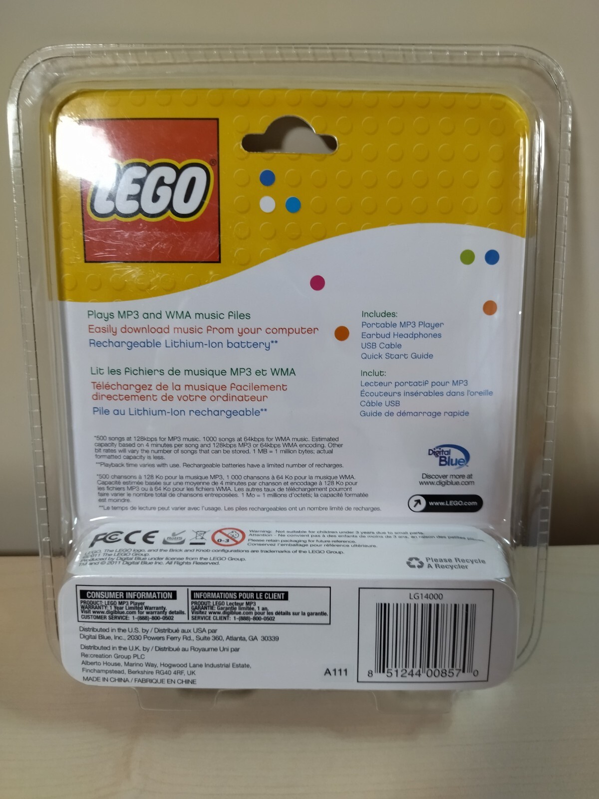 LEGO MP3 Player Multicolor Digital Audio Player 2GB *New in Pack* JAPAN ...