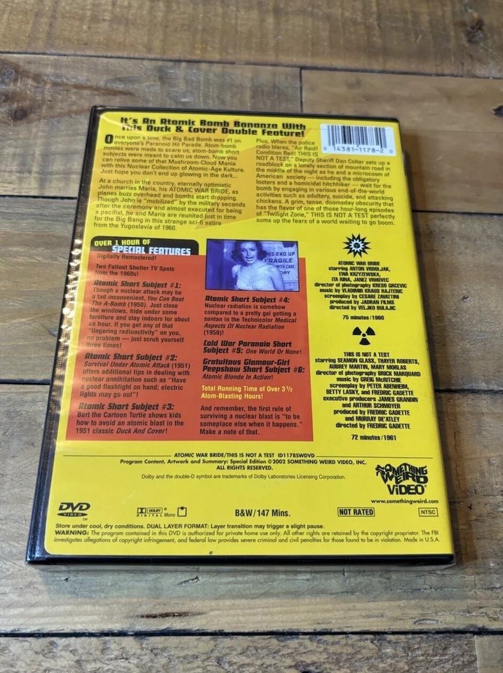 NIB Atomic War Bride & This Is Not A Test Double Feature DVD Special ...