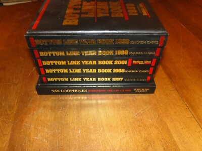 Bottom Line Yearbooks + tax loopholes lot of 6 books Boardroom Classics ...