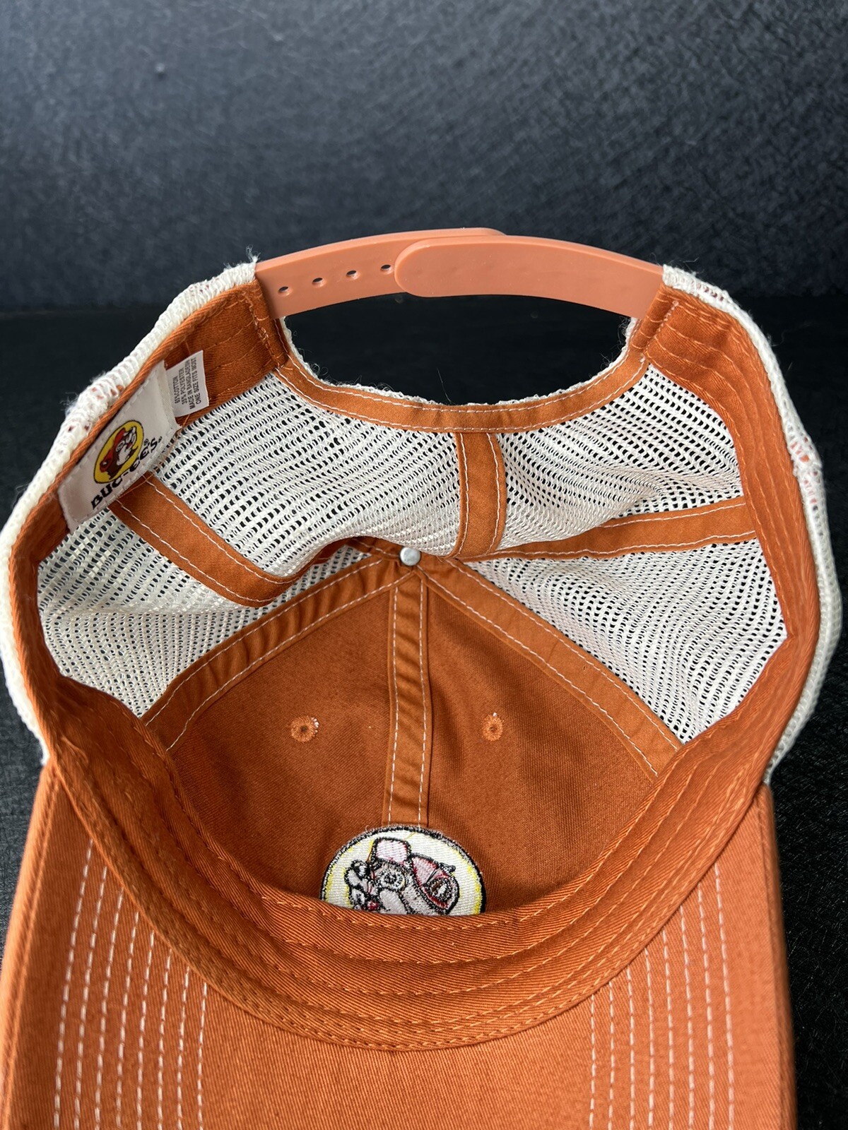 Buc-ee's Beaver Mesh Trucker Hat Texas Orange Adjusta… - Gem