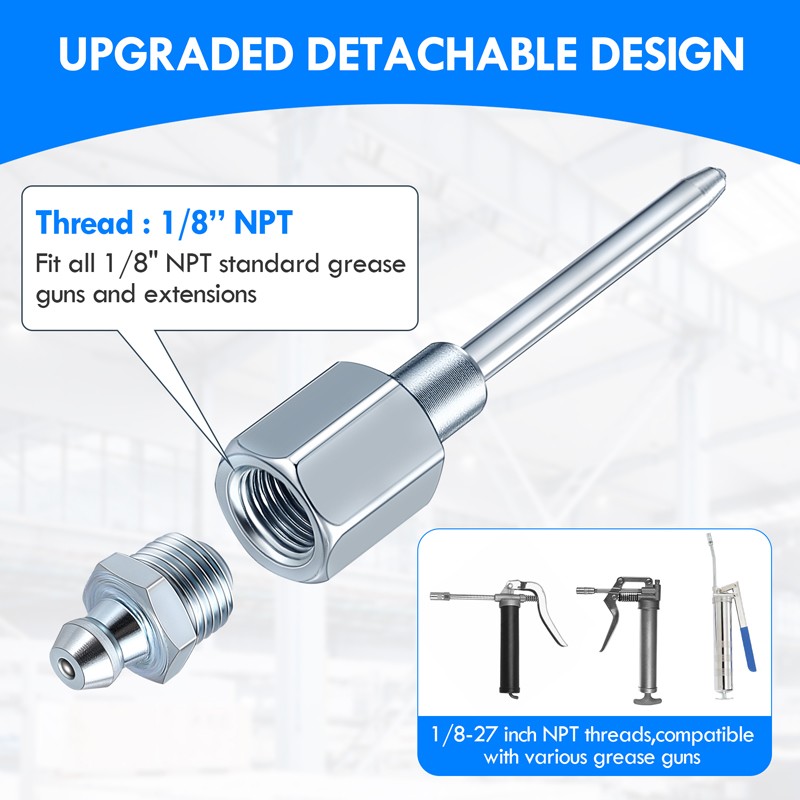 Grease Gun Needle Tip Narrow Grease Needle Nozzle Adapter,Needle Grease ...