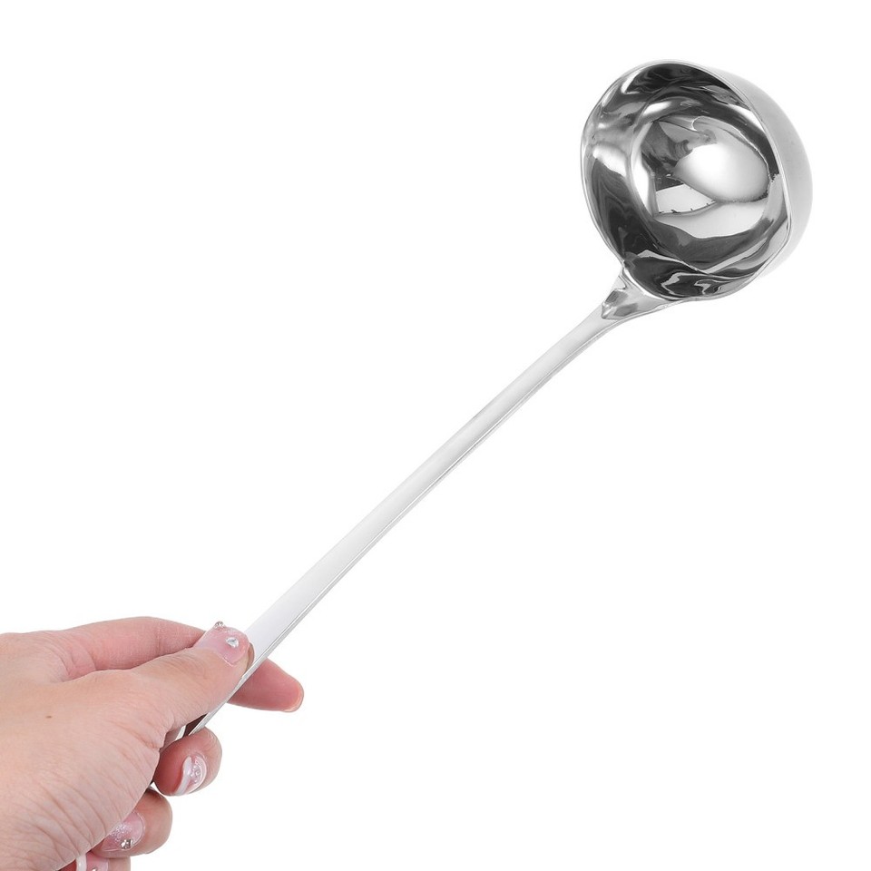 2 Pack Double Mouth Spoon Soup Ladles for Serving Spoons Stainless ...