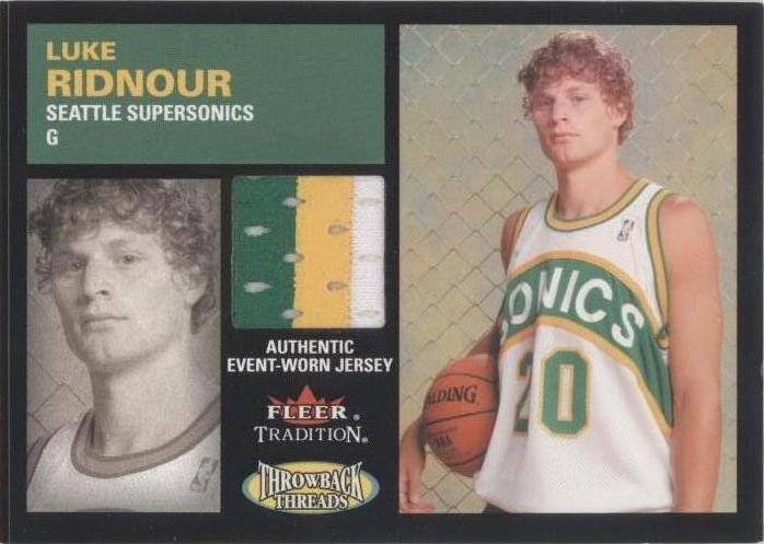 2003-04 Fleer Tradition - Throwback Threads Luke Ridnour #TT-LR Jersey ...