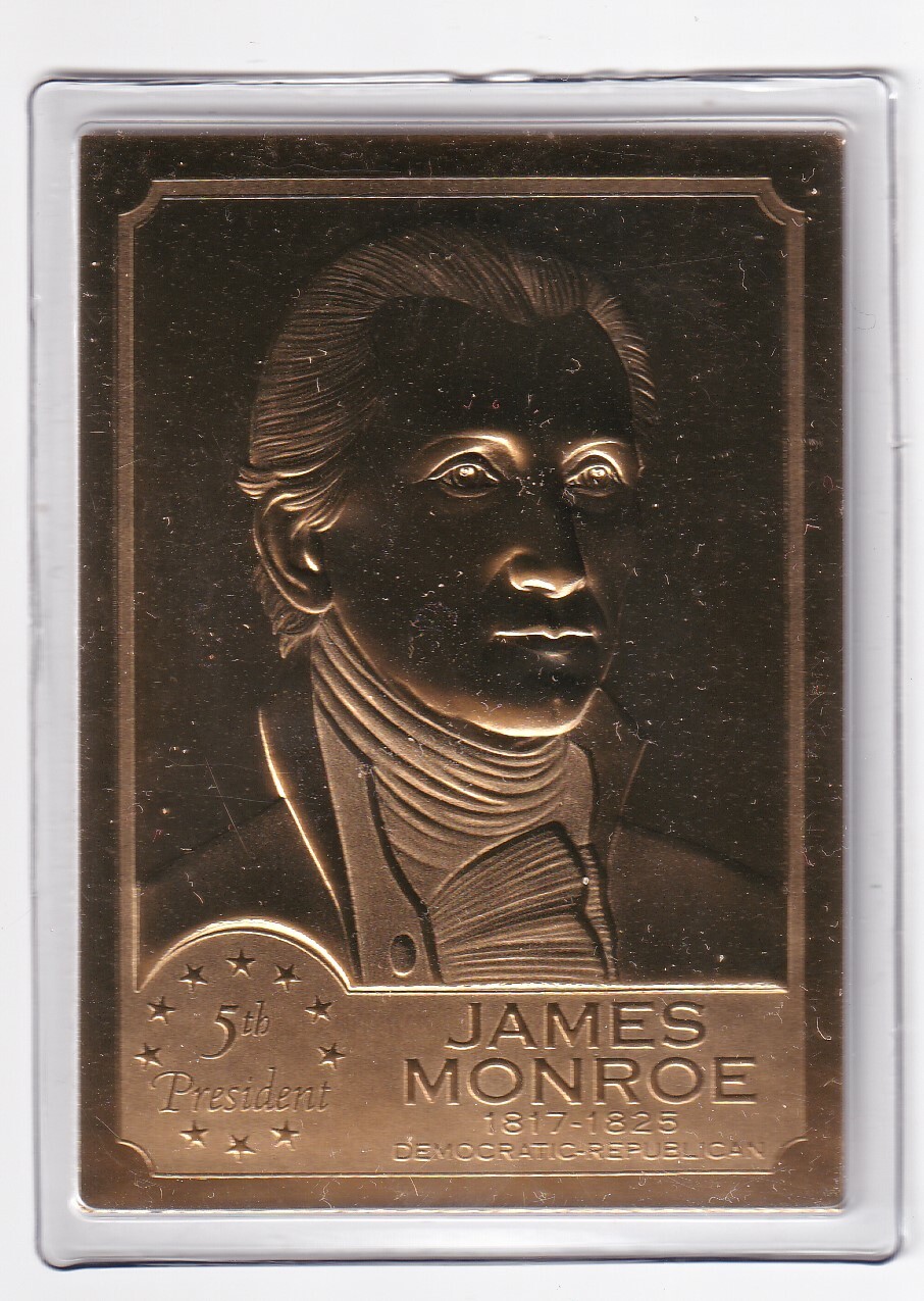 James Monroe 5th President of The United States Danbury Mint Card | eBay