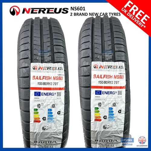 2X New 155 80 13 NEREUS NS601 79T 155/80R13 1558013 *B WET GRIP* (2 ...