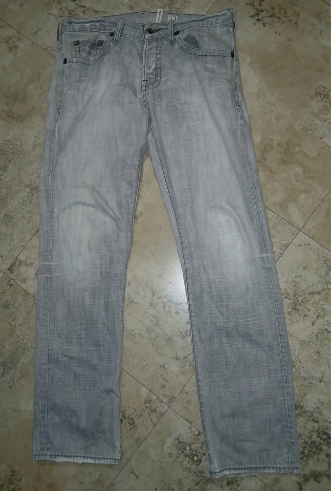Guess Jeans Men's Rebel Straight Button Fly 33 Gray | eBay
