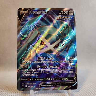 Metagross V 181/198 Chilling Reign Full Art Ultra Rare Pokémon TCG NM ...