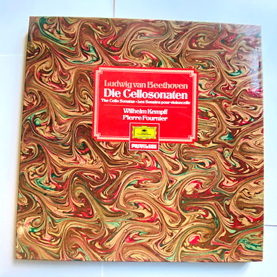 DGG 2733 009 3LPS BOX PIERRE FOURNIER KEMPFF BEETHOVEN CELLO SONATAS NM ...
