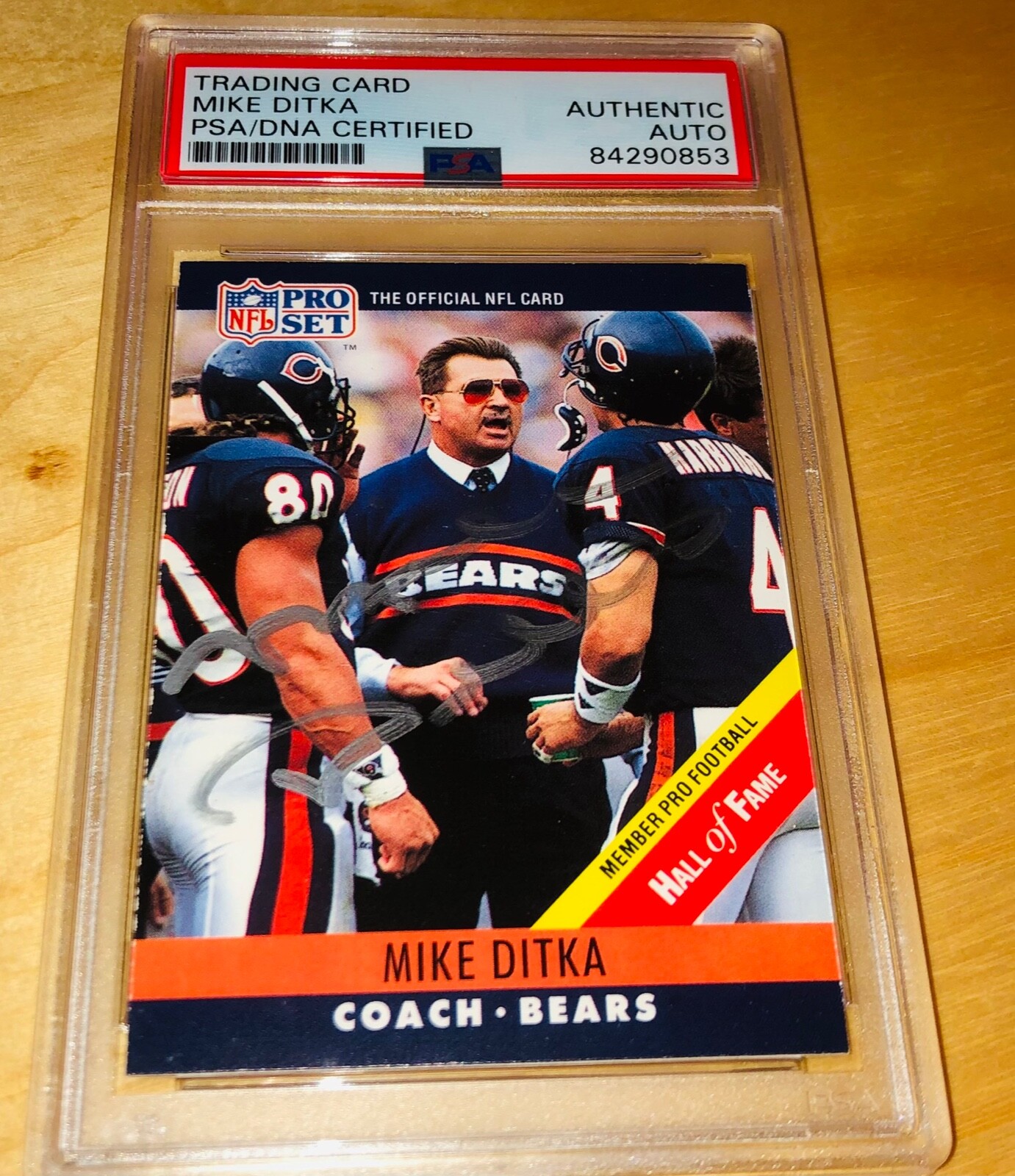 Mike Ditka 1990 NFL Pro Set #59 Signed Trading Card Auto RARE A | eBay