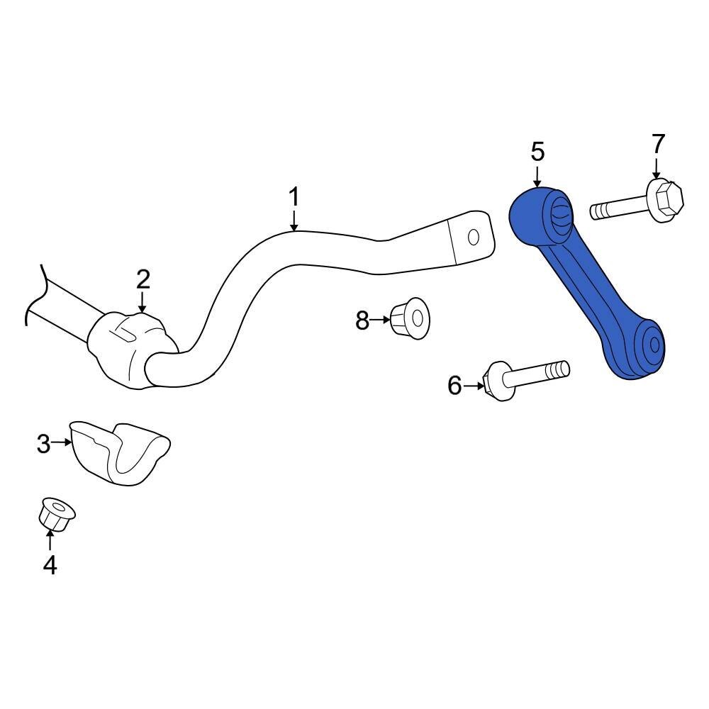 For Audi A5 Quattro 2008 Audi 8K0411317B Front Suspension Stabilizer ...