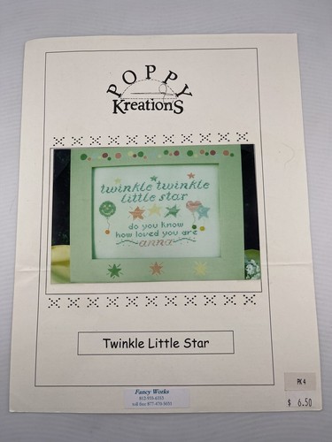 Poppy Creations Cross Stitch Pattern Twinkle Little Star | eBay