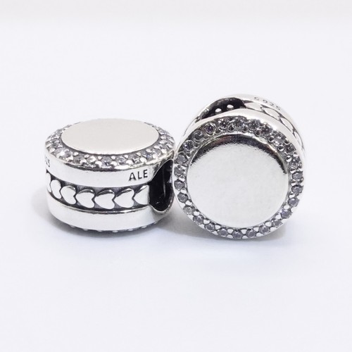 Pandora Sterling Silver 925 Sparkling Button w. Cubic Zirconia Pair ...