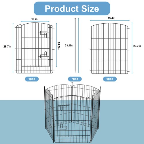 5pcs Coated Metal Wrought Iron Wire Border Fencing Decor Garden Fence ...
