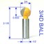 1pc 1/2" SH 3/4" Diameter Plunging Ball End Router Bit sct-888 ...