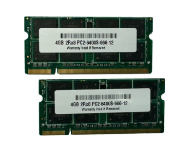 8GB 2 x 4GB PC2-6400 Memory for Dell Latitude D630 D830 E5400 E5500 ...