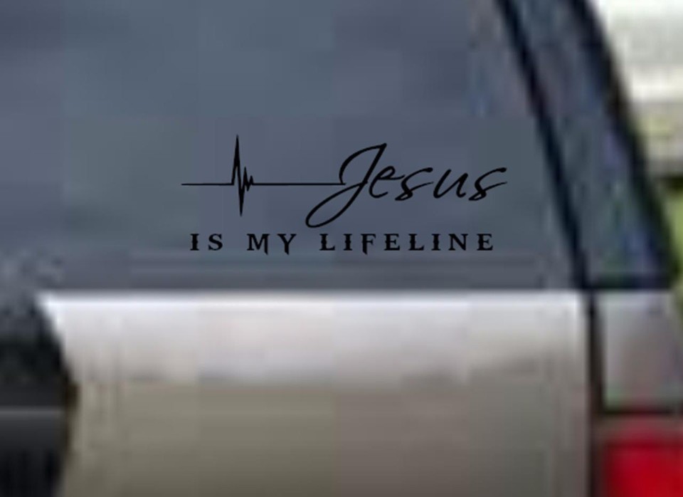 JESUS is my LIFELINE Beautiful Wall Art vinyl Decal Car Window Christ ...
