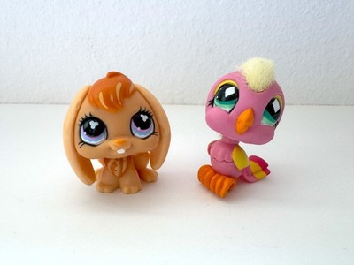Littlest Pet Shop Bunny Rabbit #480 Cockatoo Bird #489 Authentic Hasbro ...